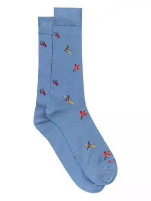 Etro Patterned Jacquard Socks - Blue