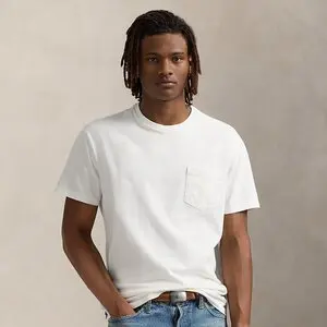Ralph Lauren Classic Fit Weathered Pocket T-shirt - Deckwash White