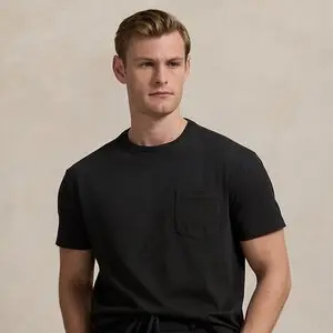 Ralph Lauren Classic Fit Weathered Pocket T-shirt - Polo Black