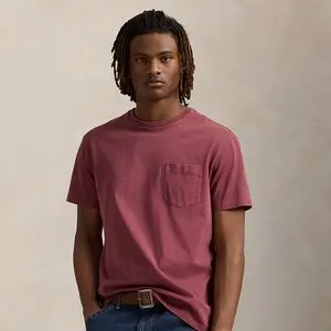 Ralph Lauren Classic Fit Weathered Pocket T-shirt - Red Wine