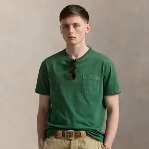 Ralph Lauren Classic Fit Weathered Pocket T-shirt - Washed Forest