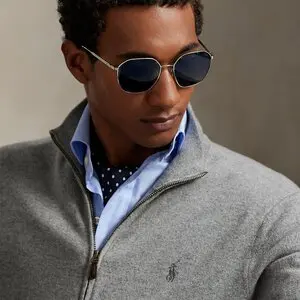 Ralph Lauren Metal Sunglasses - Shiny Silver