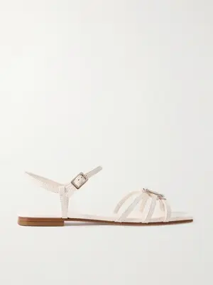 ROGER VIVIER Viv' The Sea Leather Sandals - Neutrals