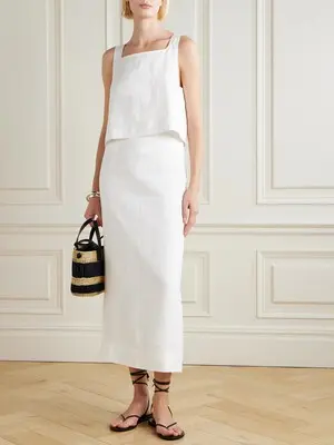 Posse Emma Linen Midi Skirt