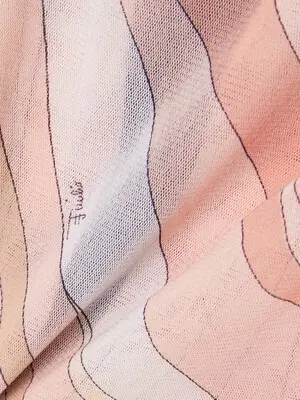 Emilio Pucci Printed Mesh Maxi Dress - Pink