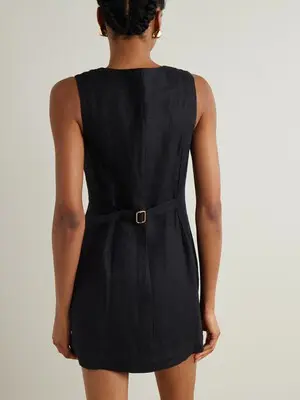 Posse Emma Linen Mini Dress - Black