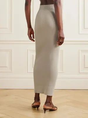 Max Mara Aprile Ribbed-knit Maxi Skirt