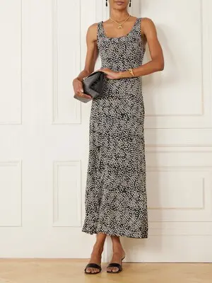 Matteau Printed Silk-crepe Maxi Dress
