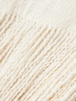 Gabriela Hearst Awar Fringed Silk-bouclé Maxi Dress - Neutrals