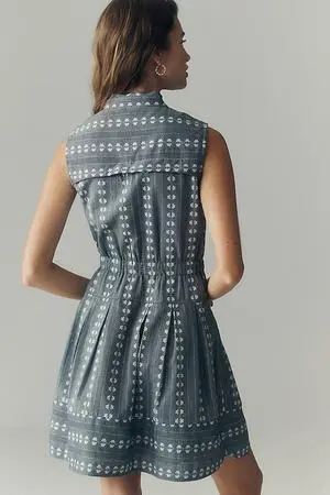 Maeve Sleeveless V-neck Shirtdress