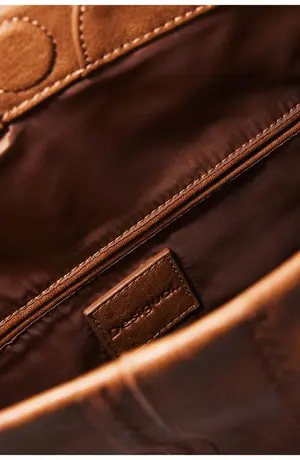 Desigual Embroidered Faux Leather Handbag - Camel