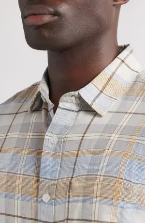 Pendleton Dawson Plaid Linen Blend Button-up Shirt