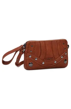 Desigual Medium Embroidered Faux Leather Convertible Wallet