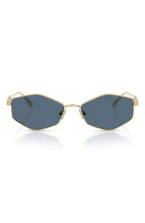 JIMMY CHOO Zoey Geometric Sunglasses - Gold/dark Blue