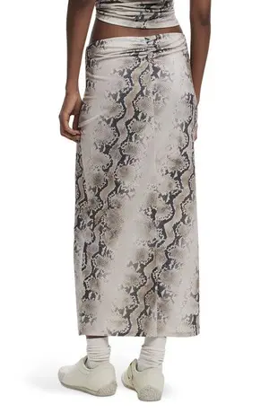 Desigual Snakeskin Print Maxi Skirt