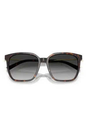 Tiffany & Co. 56mm Gradient Square Sunglasses - Havana/grey Gradient