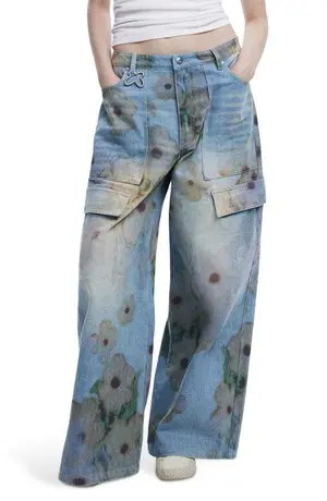 Desigual Collina Strada Floral Cargo Jeans