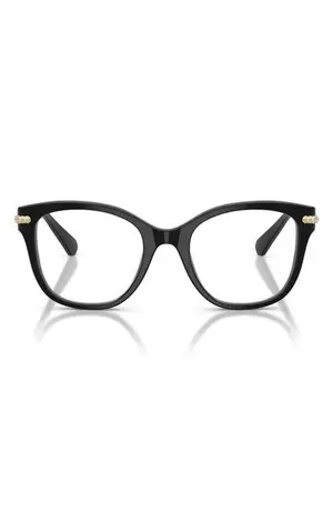 SWAROVSKI 51mm Square Optical Glasses - Black/demo Lens
