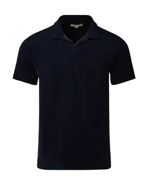 Onia Terry Open Collar Polo Shirt - Deep Navy