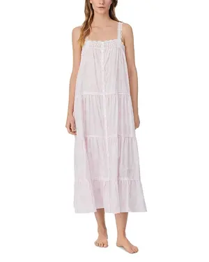 Eileen West Floral Ballet Nightgown White/pink