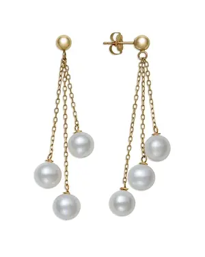 BLOOMINGDALE'S Bloomingdale's Fine Collection Cultured Pearl Drop Earrings