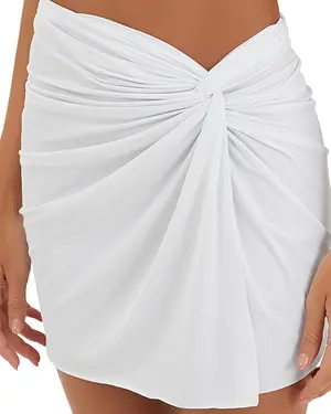 VIX PAULA HERMANNY Karen Mini Skirt Swim Cover-up - White