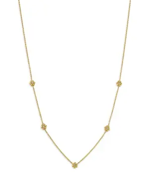 Zoe Chicco 14k Gold Diamond Flower Necklace - Yellow