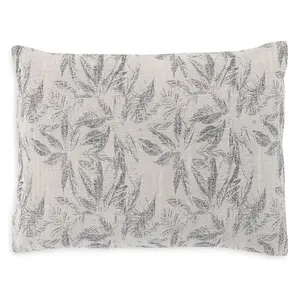ANNIE SELKE Theodore Reversible Matelasse Sham, Standard - Charcoal