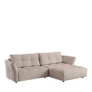 CHATEAU D'AX Santino 3 Piece Sectional Sofa - W Ecru