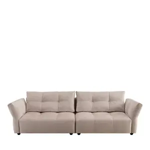 CHATEAU D'AX Santino 3 Piece Sectional Sofa - W Ecru