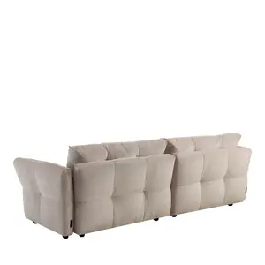 CHATEAU D'AX Santino 3 Piece Sectional Sofa - W Ecru