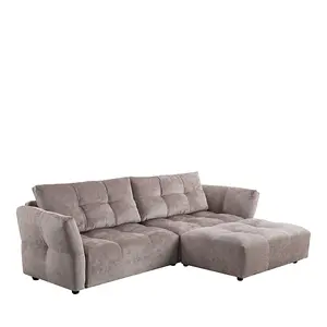 CHATEAU D'AX Santino 3 Piece Sectional Sofa - X Grey