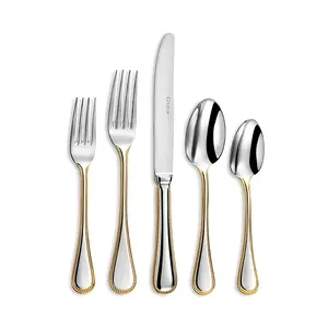 COUZON Le Perle Gold Accent 5 Piece Place Setting - No Color