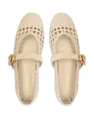 Larroude Verona Macrame Ballet Flats