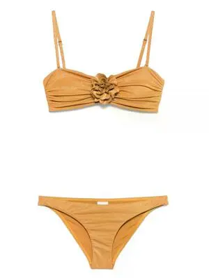 Zimmermann Lucky Flower Bikini Top - Brown