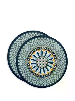La DoubleJ Napoli-print Placemats - Blue