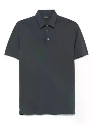 ZANONE Cotton Polo Shirt - Grey