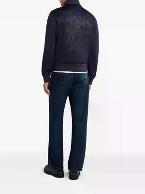 Etro Logo-print Zip-up Sweatshirt