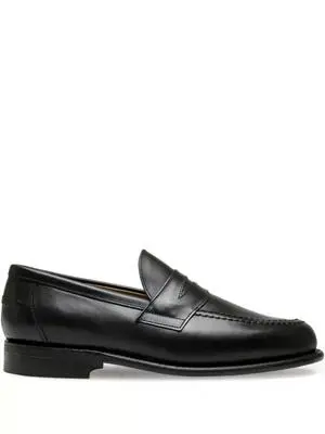 SANDERS Leather Loafers - Black