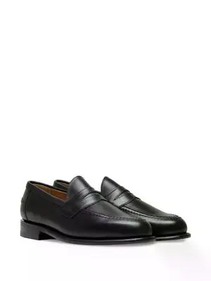 SANDERS Leather Loafers - Black