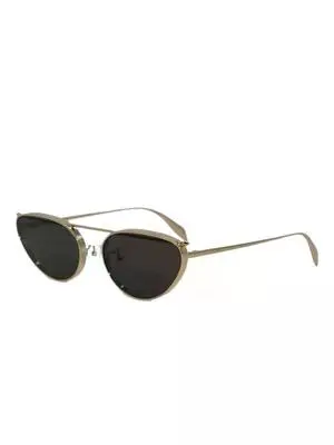 Alexander McQueen Piercing Cat-eye Sunglasses - Gold