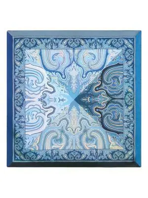Etro Patterned-jacquard Pocket Square - Blue