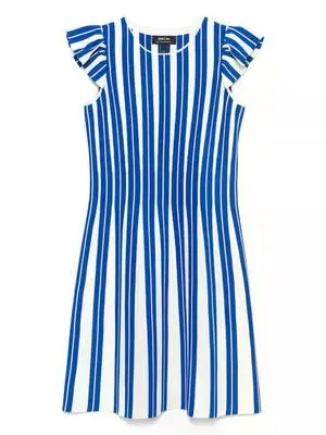 MARCCAIN Striped Mini Dress - White