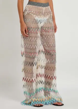 Missoni Zigzag Intarsia Open-knit Trousers