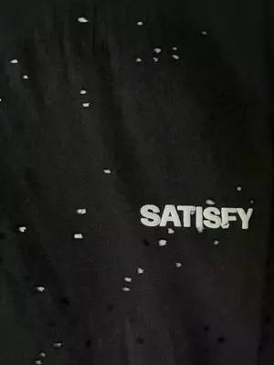 Satisfy Ripped-detailing T-shirt - Black