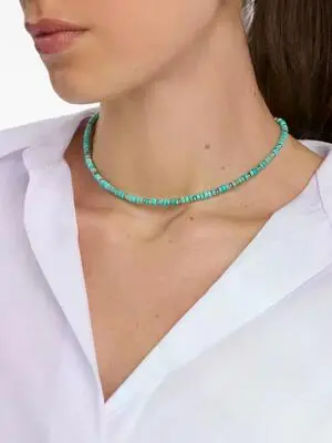 NIALAYA JEWELRY Turquoise Choker - Silver
