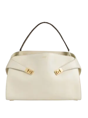 FERRAGAMO Hug Soft Shoulder Bag White