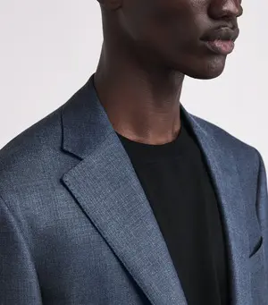 Corneliani Silk-virgin Wool Blazer - Blue