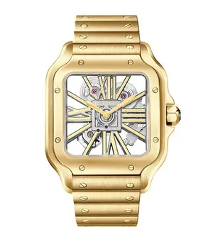 Cartier Santos De Skeleton Watch - Gold