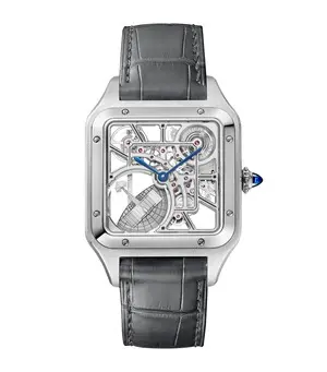 Cartier Stainless Steel Santos-dumont Skeleton Watch